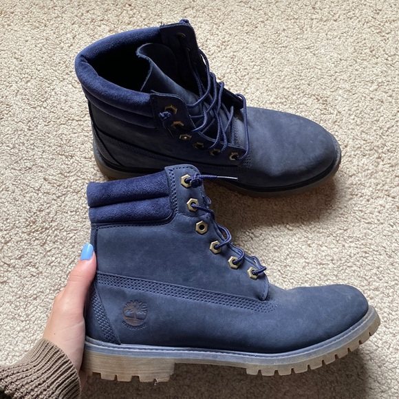 Timberland | Shoes | Timberland Like New Navy Blue Womens 95 Classic ...